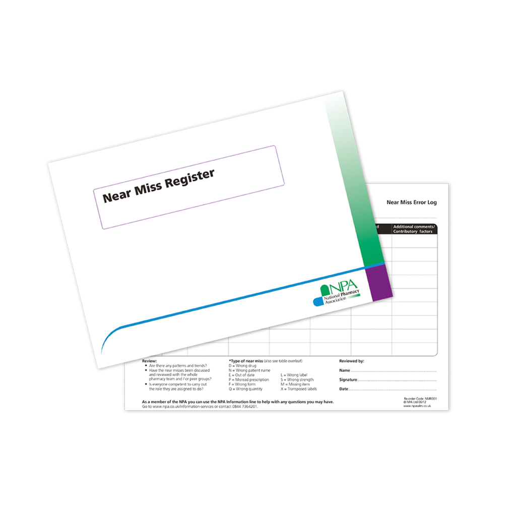 Near Miss Register Book | EMT Healthcare